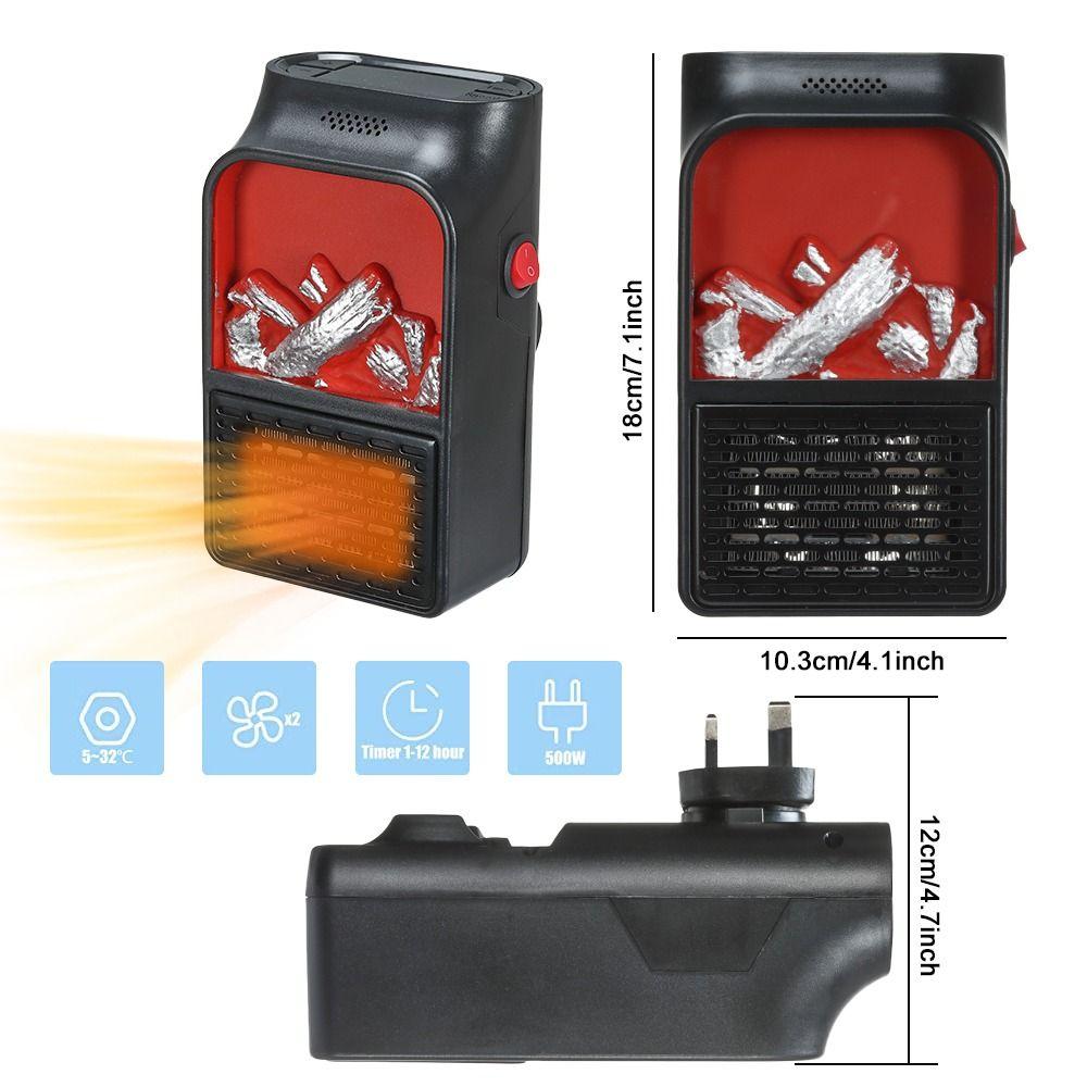 Instant LED Display With Timer Wall Remote Control Heating Fan Plug In ...