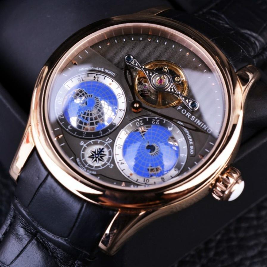 Buy Forsining Earth Real Tourbillon Multidimensional Men's Automatic ...