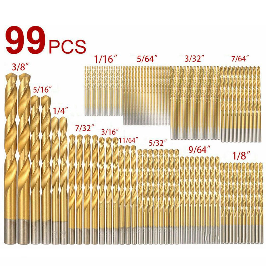 Купить Набор сверл из 99 шт., 1/16-3/8 дюйма, многофункциональные биты ...