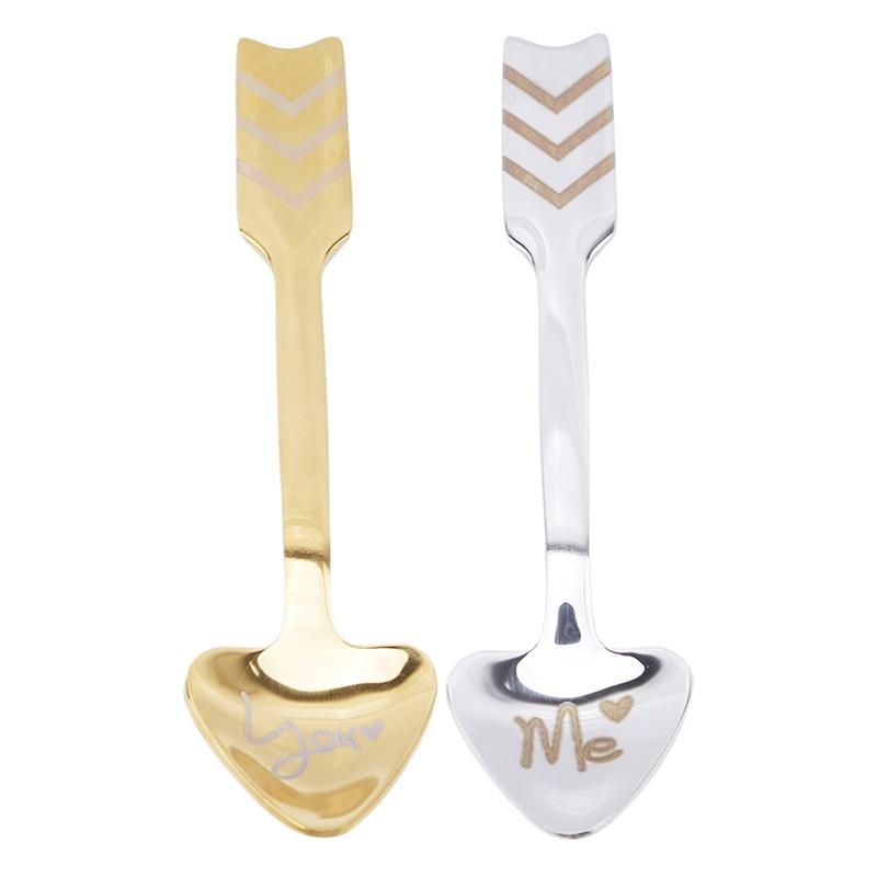 Buy Home Supplies Creative Arrow Love Shape Stainless Steel Coffee ...