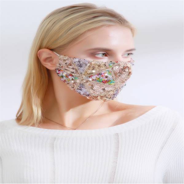 Buy Fashion Sequin Masks for Adult Party Reusable Masks for Riding ...