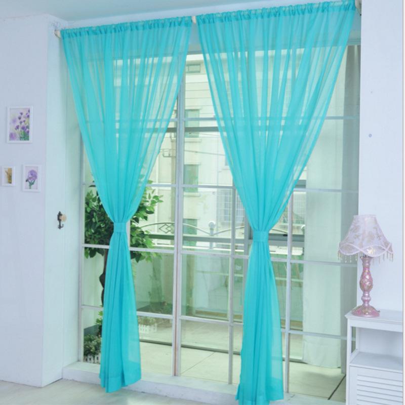 Drape Solid Color Wedding Organdy Transparent Window Screening ...