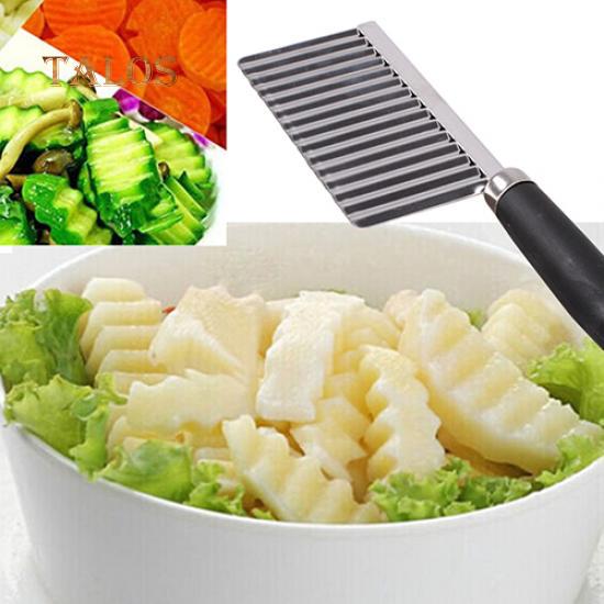Buy Stainless Steel Potato Chip Vegetable Crinkle Cutter Blade Slicer ...