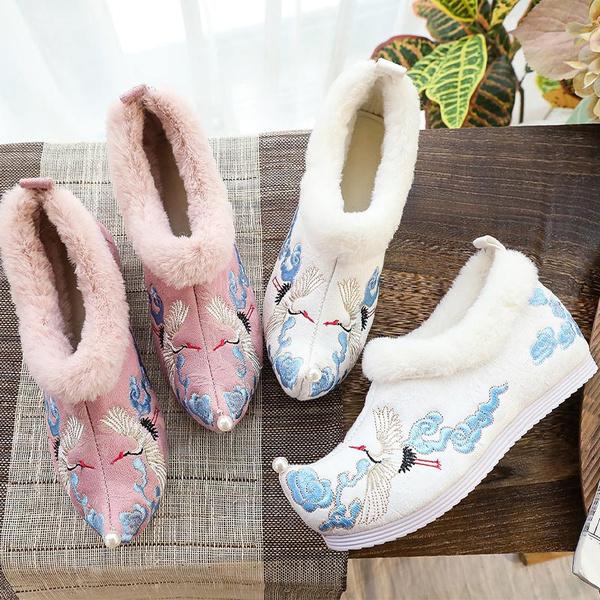 Cloth Shoes Hanfu Cotton Shoes National Style Embroidered Cotton Shoes ...