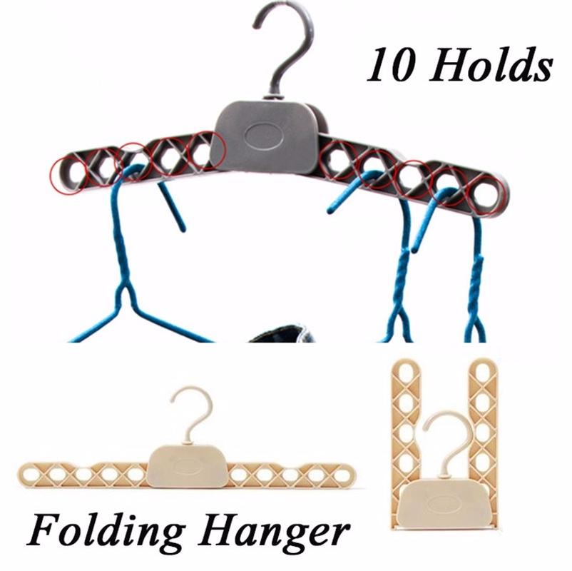 Buy 1 Piece Multi-Functional Dual Hanger Folding Clothes Hanger ...
