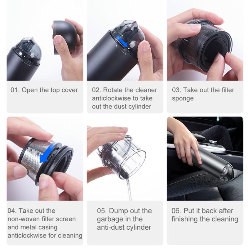 Buy Baseus Car Vacuum Cleaner Portable Wireless Handheld Auto Vacuum ...