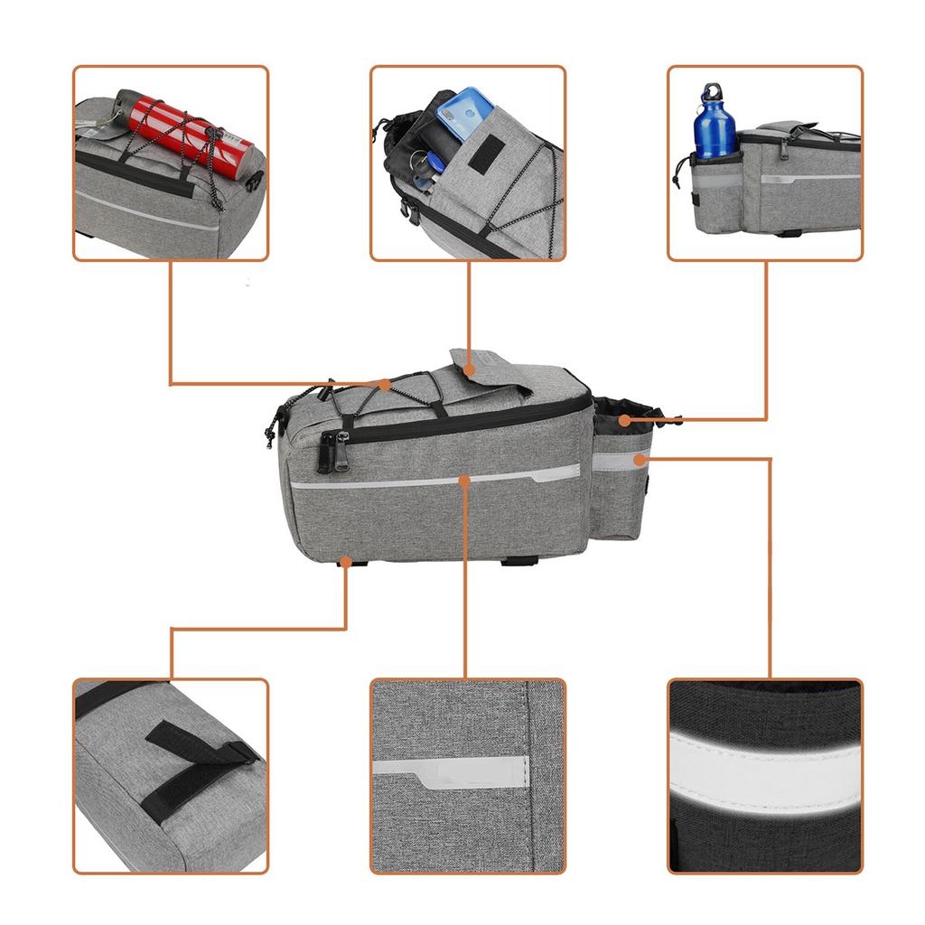 Buy Insulated Cooler Bag Cycling Bicycle Rear Rack Storage Luggage Bag ...