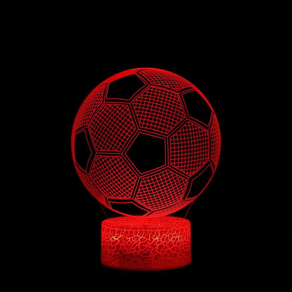 Buy Football LED 3D Illuminated Lamp Optical Desk Night Light With 7 ...