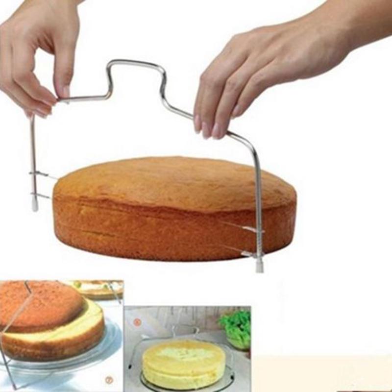 Buy Mayitr Stainless Steel Cake Cutter Leveler Bread Wire Slicer ...