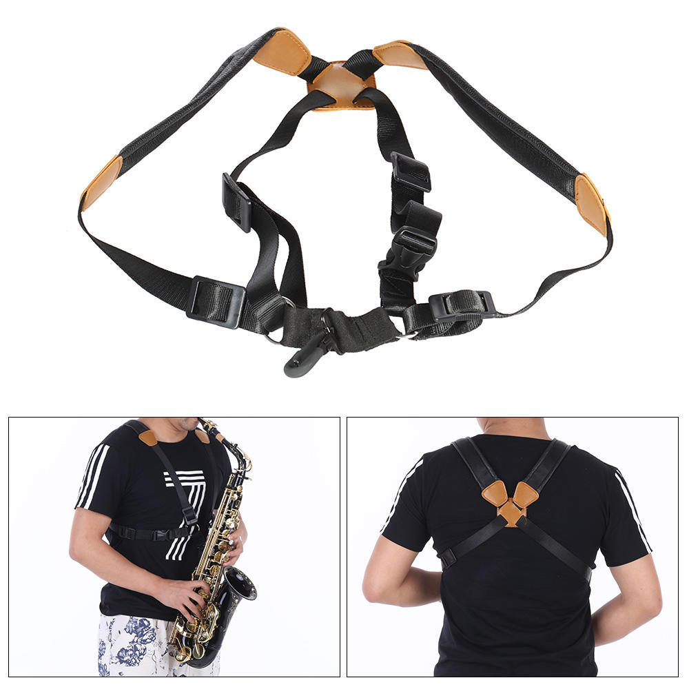 Buy Adjustable Leather Alto Tenor Chest Soprano Saxophone Sax Double ...