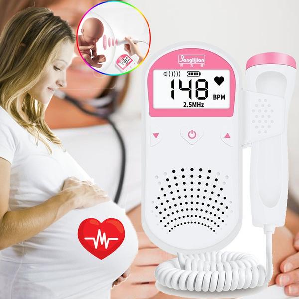 Baby Ultrasonic Detector Prenatal Baby Heart Rate Monitor Home Sonar ...
