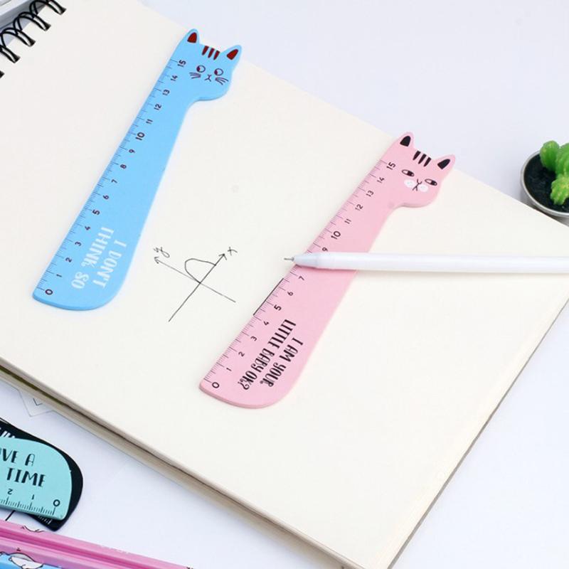 Buy 1 Piece Cute Ruler Novelty Stationery Patchwork Ruler Cat Ruler ...