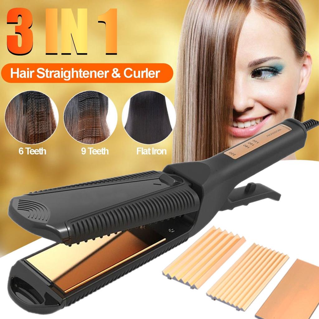 Buy Pro Hair Straightener Curler Flat Iron Negative Ion Wand ...