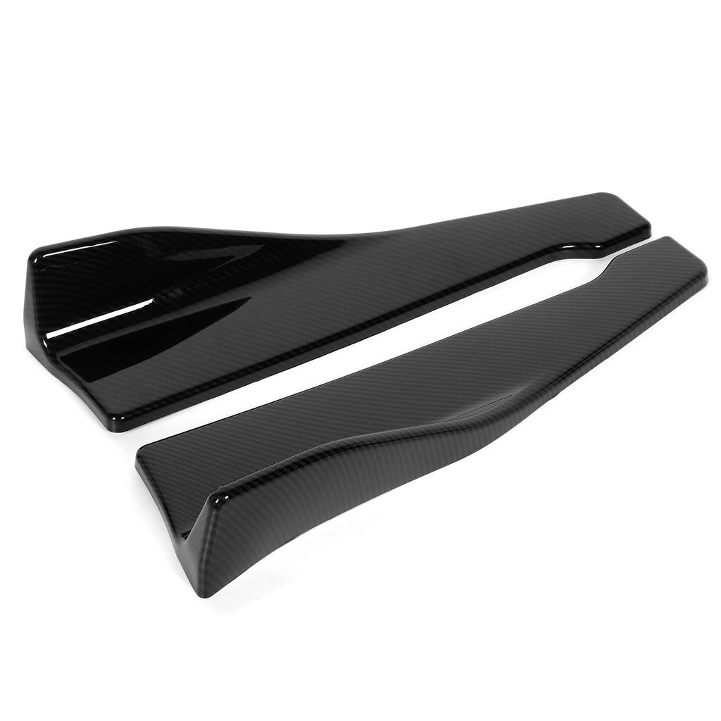 Buy 2Pcs Universal Side Skirt Rocker Splitters Lip Winglet Wing Carbon ...