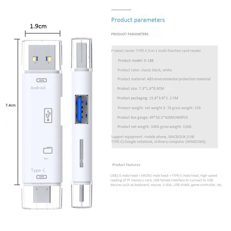 Buy 5In1 Multi OTG Card Reader -SD / SD Card / USB Reader Support TF ...