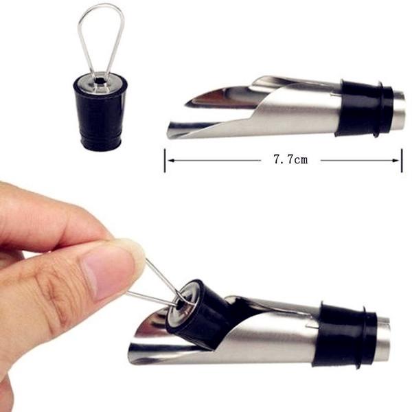 Liquor Spirit Pourer Flow Wine Bottle Pour Spout Stopper Stainless ...