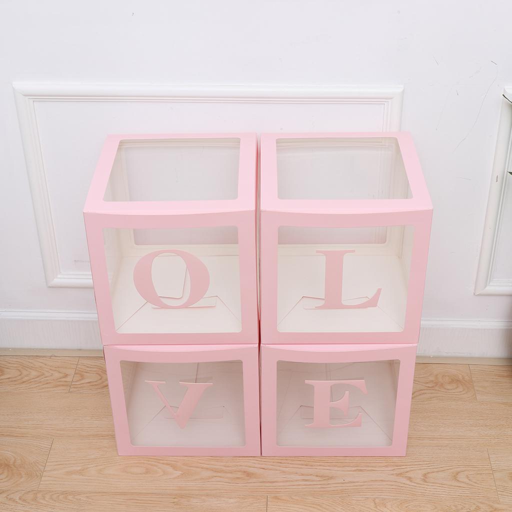 Buy 4PCS Balloon Case Party Decorative Balloons Box Transparent Balloon ...