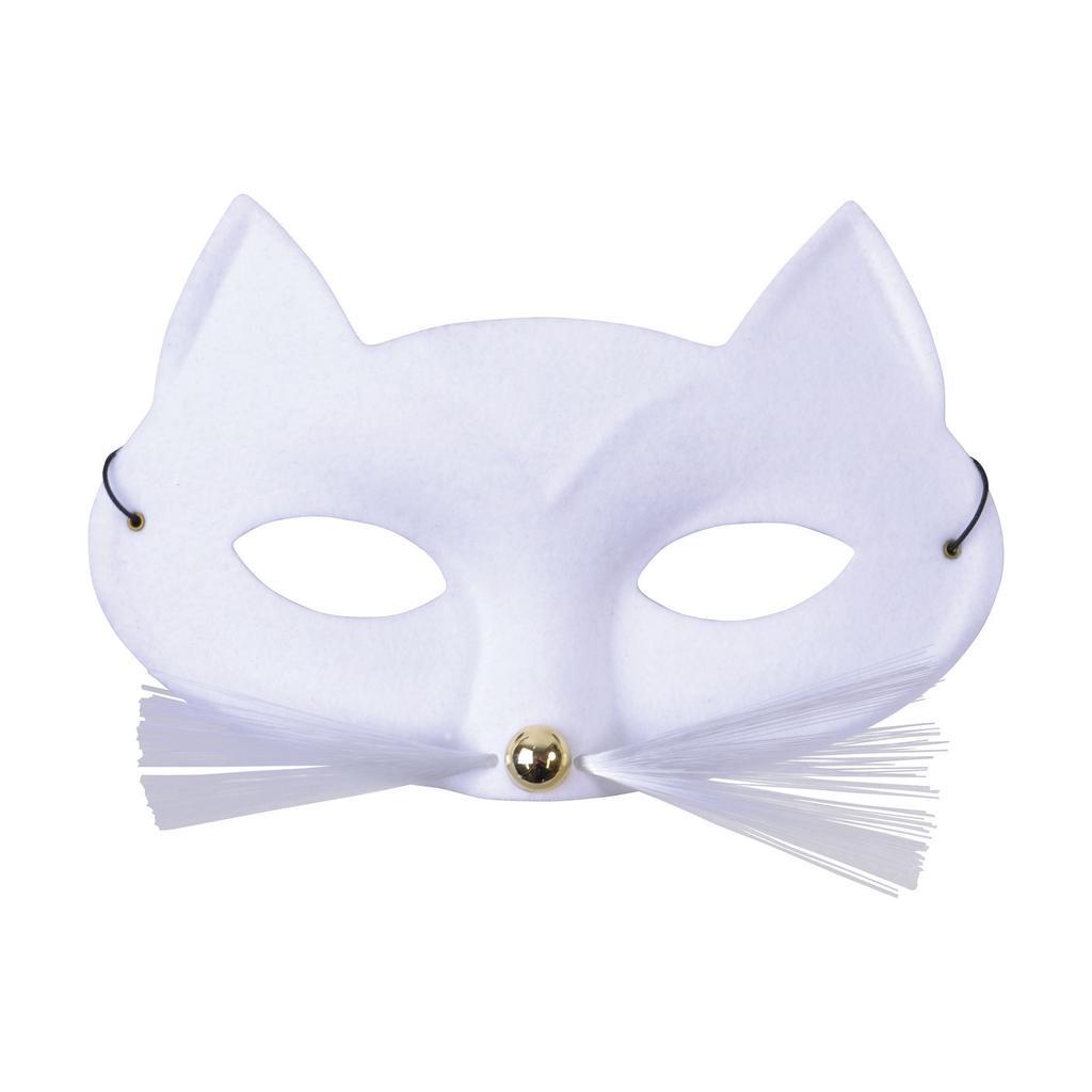 Buy Bristol Novelty - Masque CAT DOMINO - Adultes (Blanc) - UTBN1200 at ...