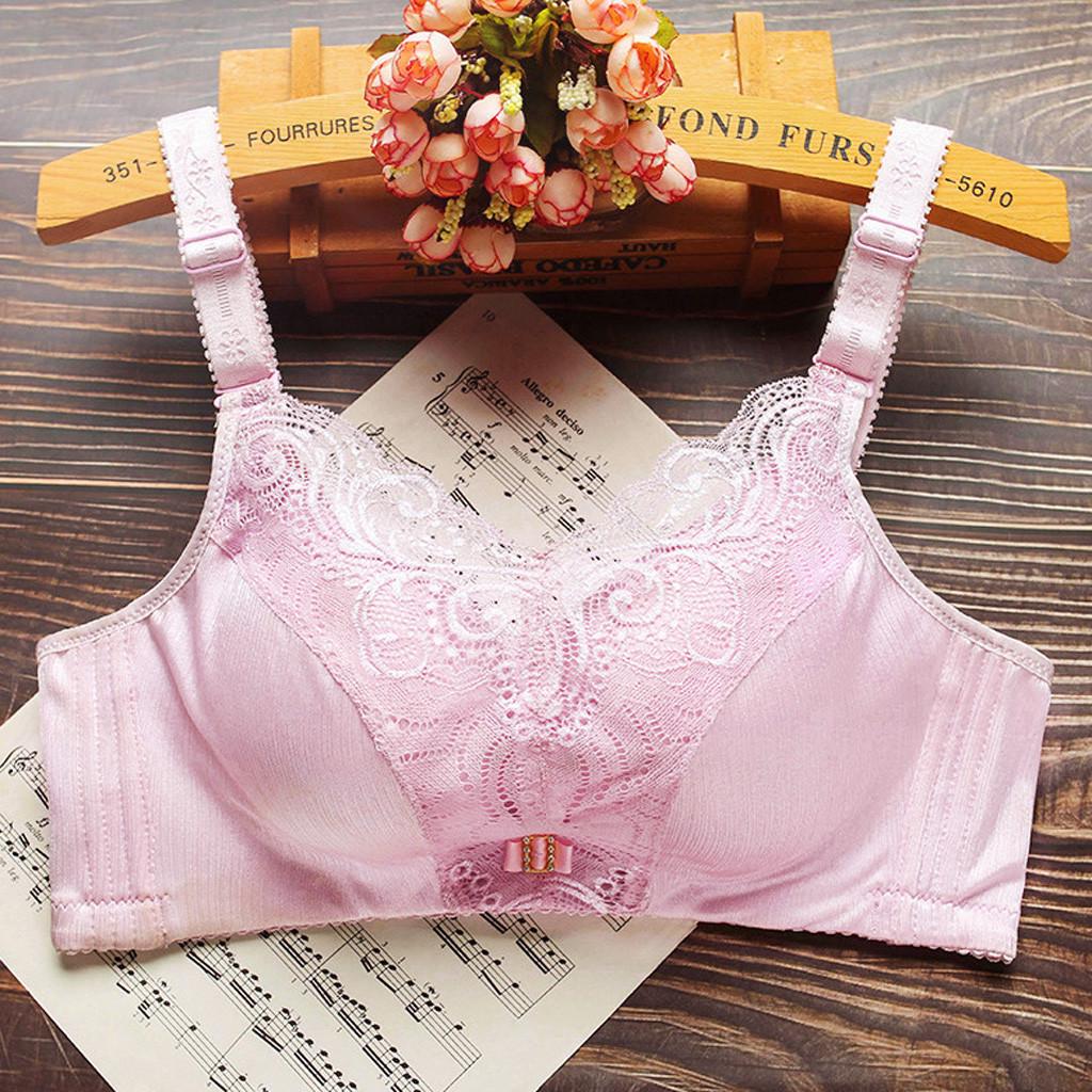 Buy Woman Fashionable No Steel Rim Sexy Bras Adjustable Type Bra Lace ...