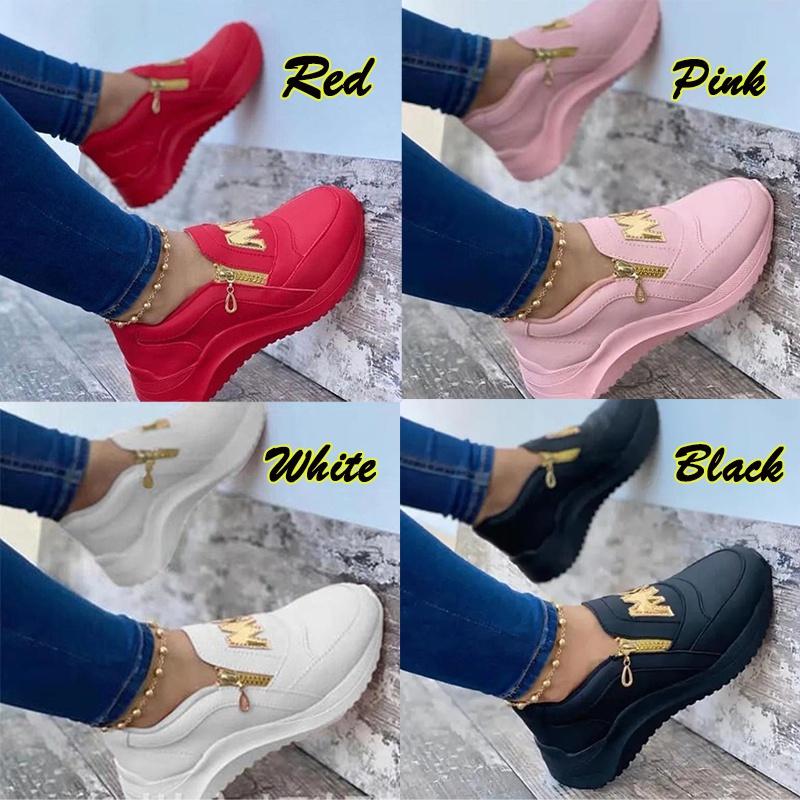 Buy Women's Platform Sneakers Letter Design Flat Shoes Casual Shoes ...