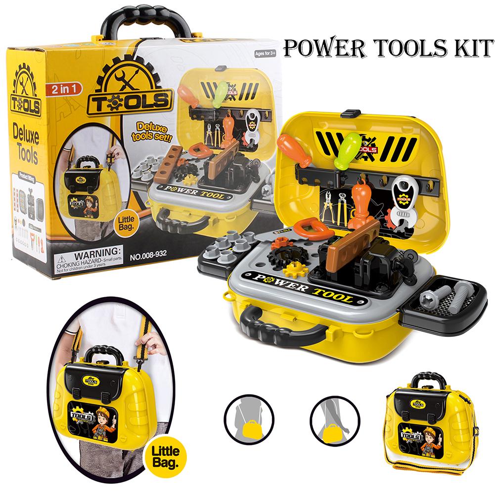 Elektrikli Alet DIY Seti Çocuk Yapım Matkap Çekiç Atölyesi Kılıfı Oyun ...