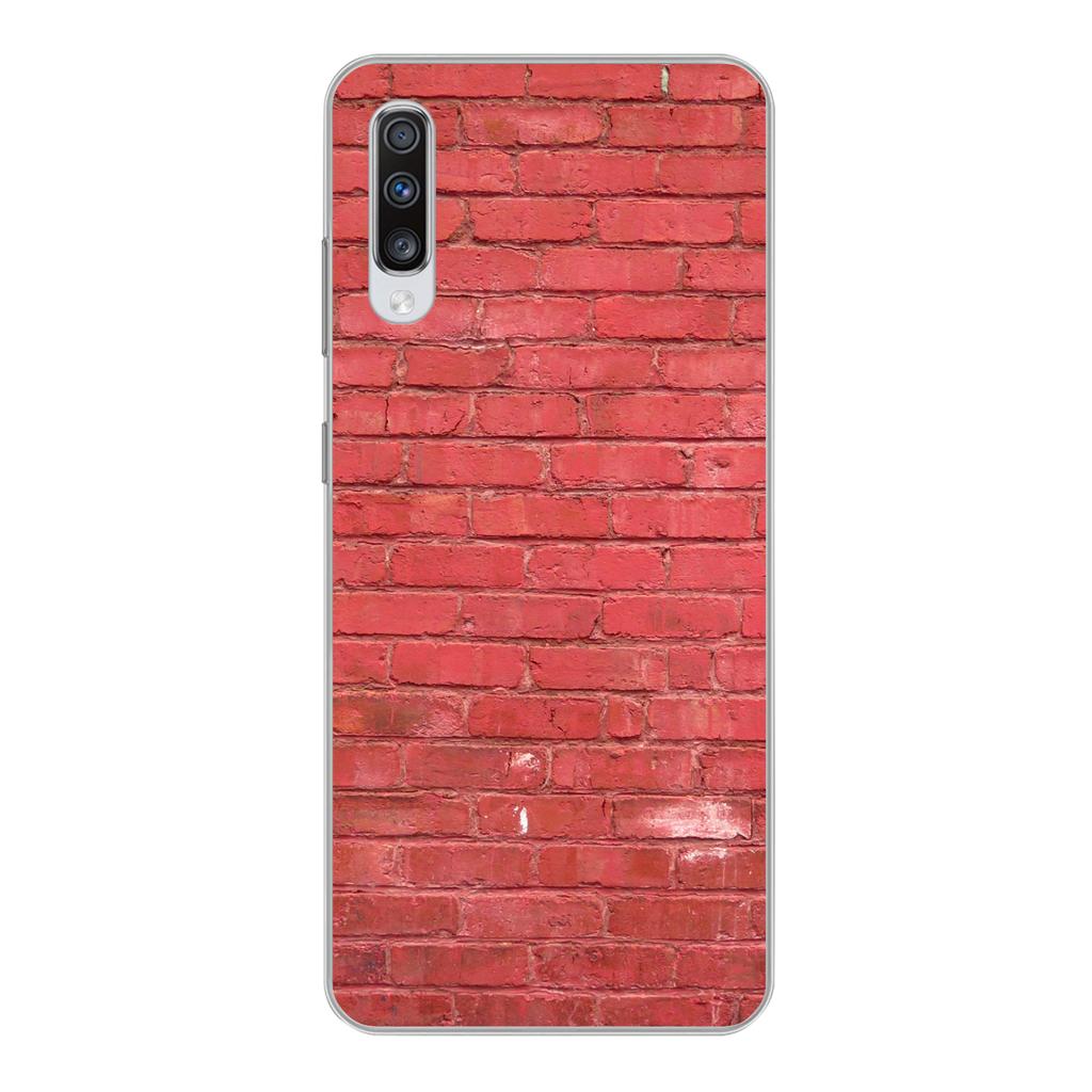 Samsung Galaxy A70 Soft Case - Brick - Wall - Red - Pattern uygun ...