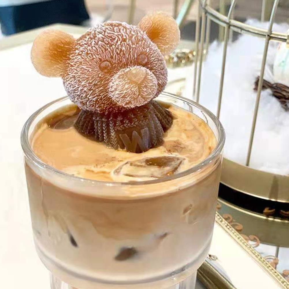 Buy 3D Silicone Bear Ice Cube Mold Creative Coffee Milk Cube J6P2 5.7*5 ...