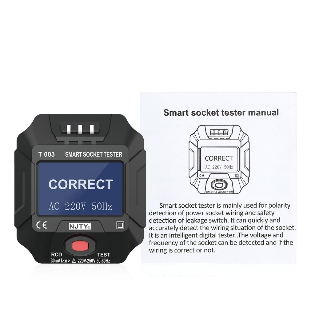 Buy 220250V EU Plug Socket Outlet Tester Smart Socket Tester Digital ...