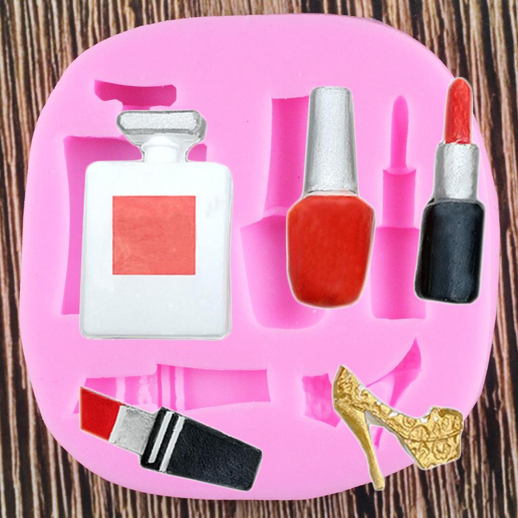 Buy Cosmetics Lipstick Silicone Mold 3D Fondant Chocolate Cookie Molds ...