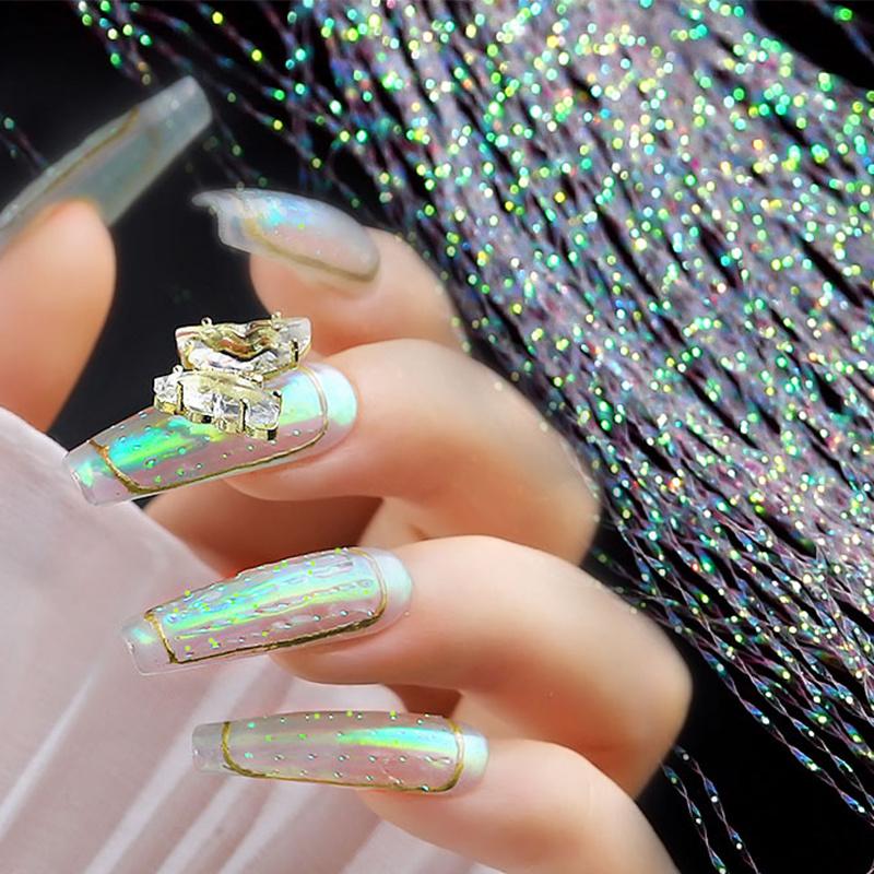 BORN PRETTY Fluorescent Thread Nail Art Decoration Colorful Net Line ...