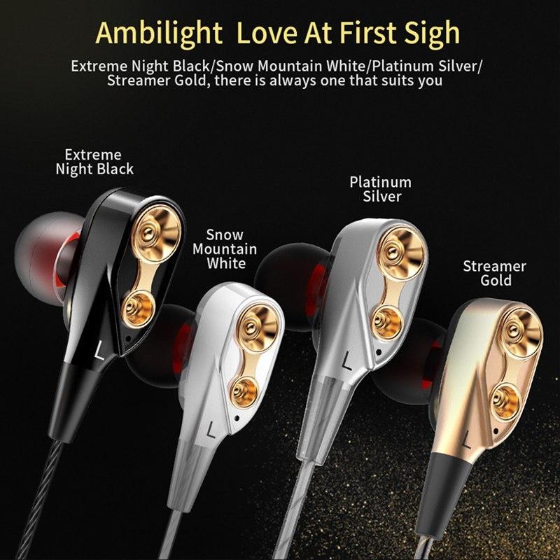 Buy Dual-Dynamic Noise Isolation Sport In-ear Earphone with Microphone ...