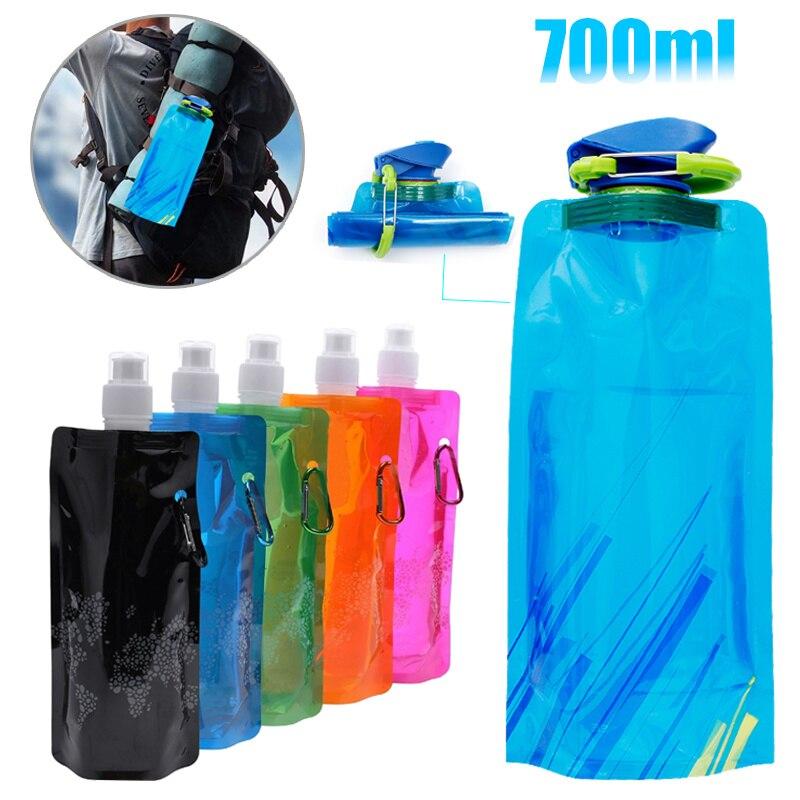 700ml Portable Ultralight Foldable Water Bag Soft Flask Bottle Outdoor ...