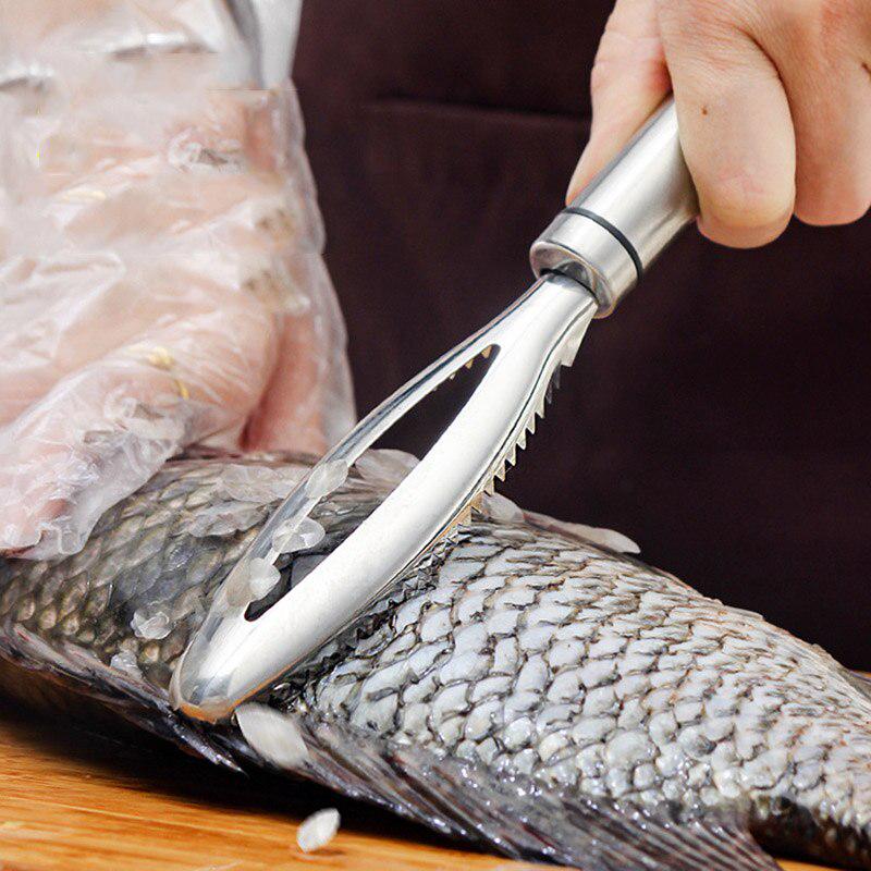304 Stainless Steel Manual Quick Scale Scraper Fish Scaler Kitchen Small Tool For Removing Fish ...