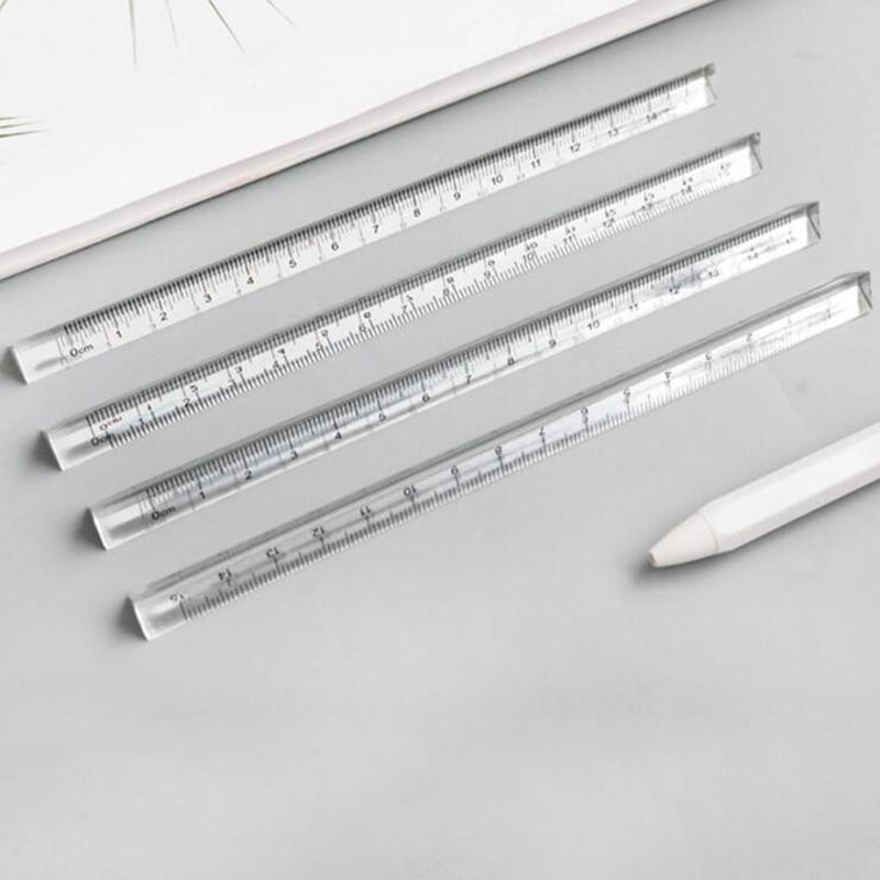 Buy 15Cm Transparent Straight Ruler Students Stationery Simple ...