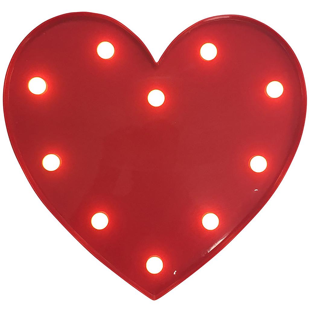 Buy Christmas Shop Red Warm White Light Up Heart Decoration at ...