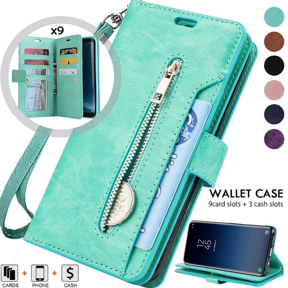 Buy Magnetic PU Leather Tri-fold Flip Wallet Card Slot Phone Case For ...