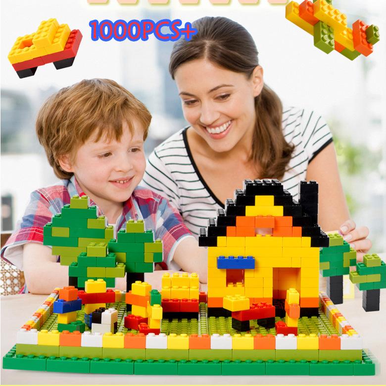 1000pcs Small Particle Building Blocks European Plastic Pieces Inserted ...
