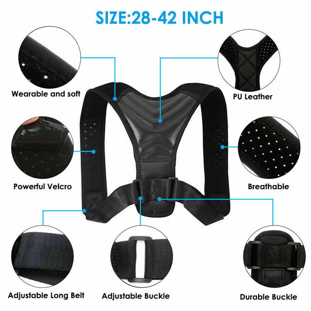 Buy Adjustable Posture Corrector Back Shoulder Support Correct Brace ...