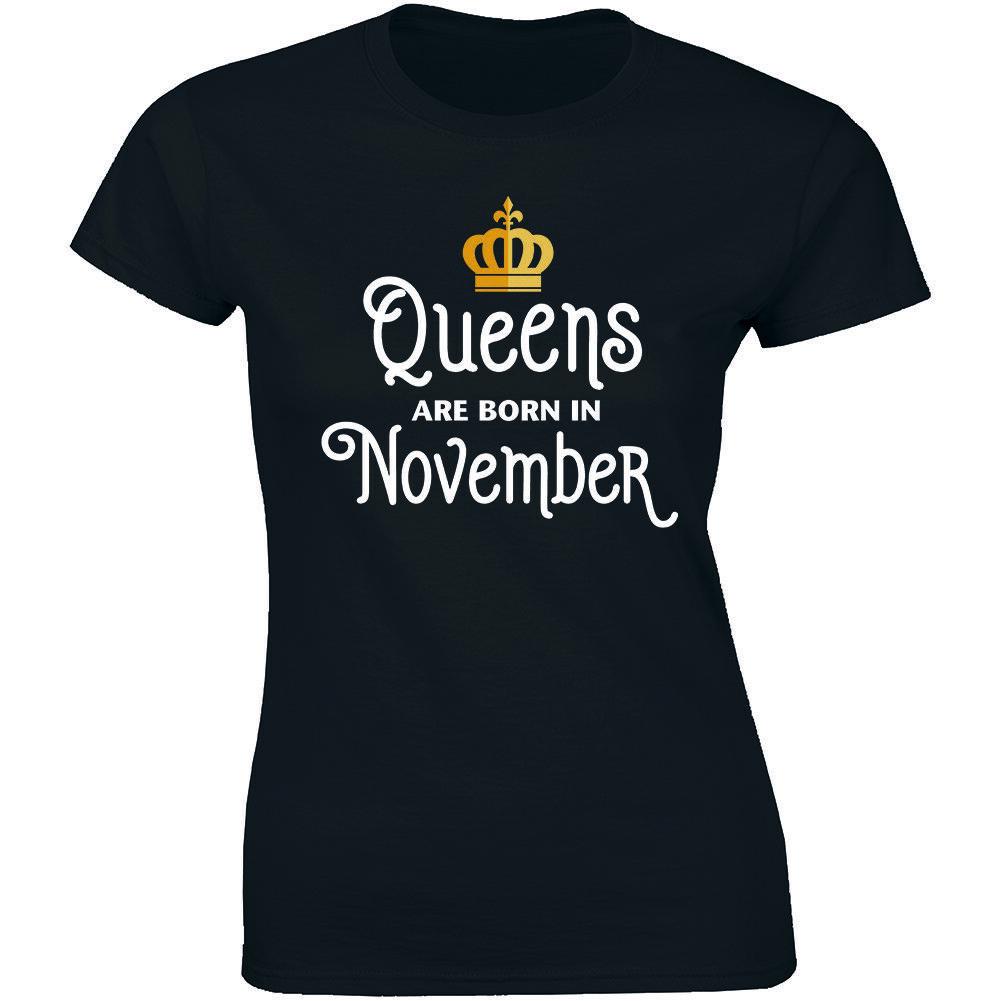Buy Queens Are Born In November Shirt Bday Party Harajuku Men T Shirt ...