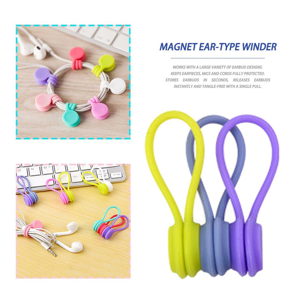 Buy 3pcs Multifunction Magnetic Earphone Cord Winder Cable Holder ...