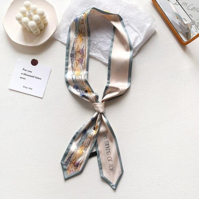 Cheap 2021 Lady Small Scarf Hair Ribbon Handle Bags Tie Women Design ...