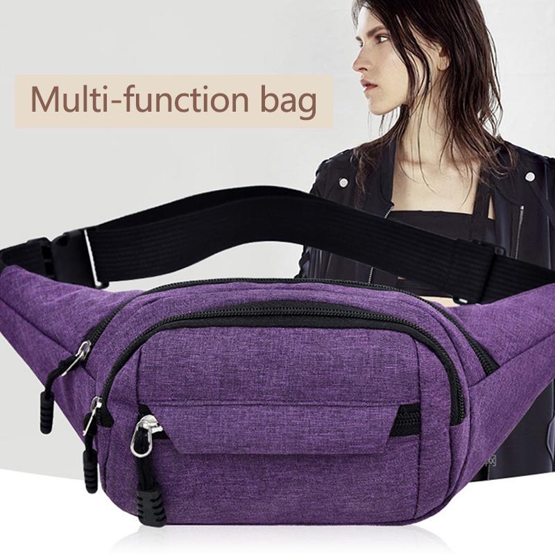 Unisex Cool Fanny Pack Canvas Shoulder Bag Chest Pouch Waist Pack ...