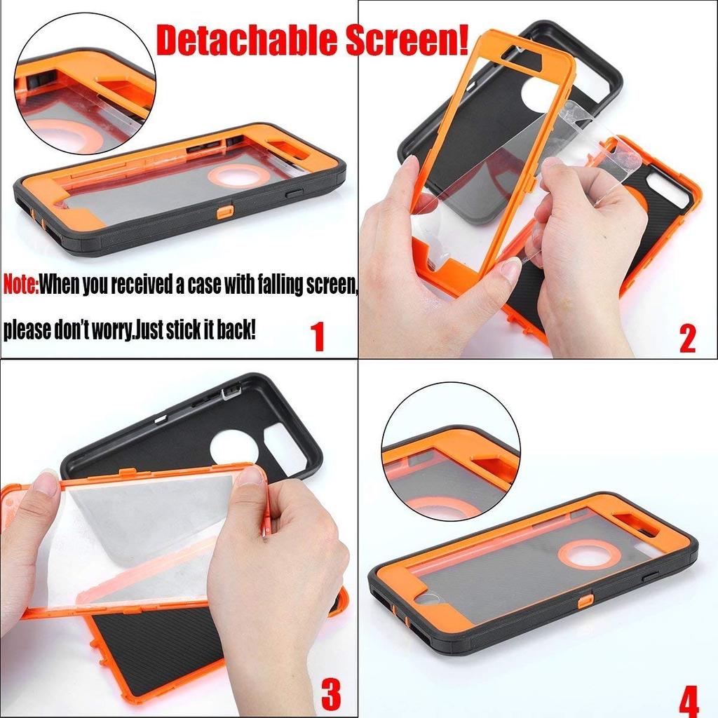 Buy IPhone Heavy Duty PC and TPU Protective Defender Body Armor Case ...