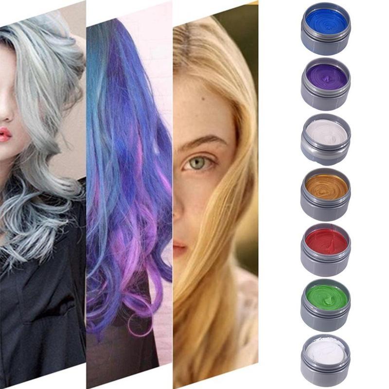 Temporary Hair Dye Styling DIY Hair Cream No Damage Women Hair Wax Dye ...