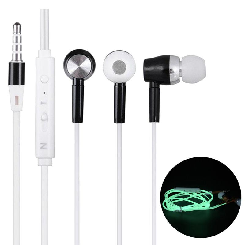 Volume Adjust MP3 Players Smartphones Metal In-Ear 3.5mm Night Glow ...