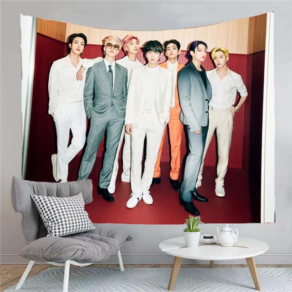 Buy BTS Tapestry Kpop Star Boho Wall Tapestry Hanging Wall Cloth Carpet ...