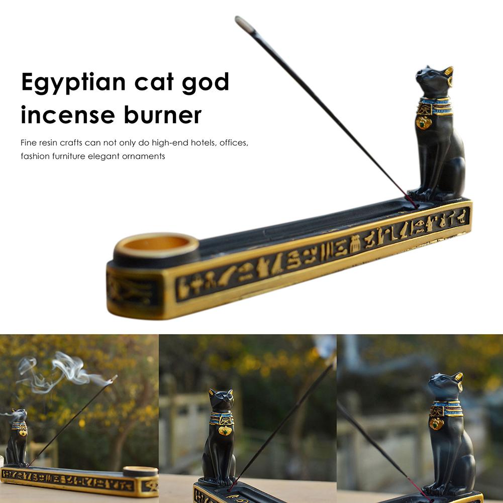 Buy Egyptian Mythology Bastet Egyptian Cat Resin Craft Incense ...