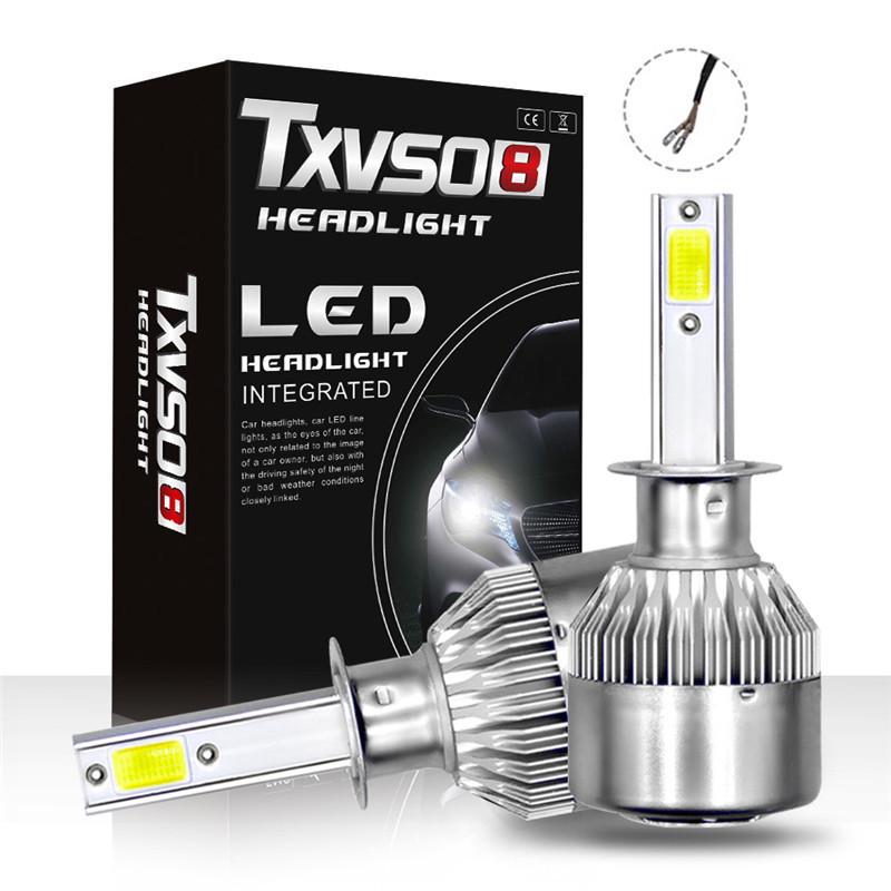 Buy 110W 2 X H1 26000LM 6000K LED Headlights Kit Car Beam Lamps Bulbs ...