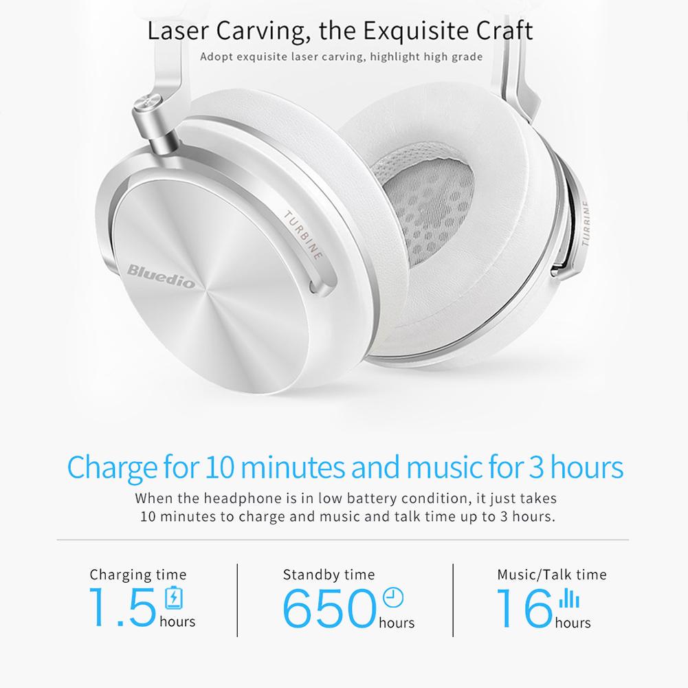 Buy Bluedio T4S Bluetooth 4.2 Headphones Noise Cancellation Over-ear ...