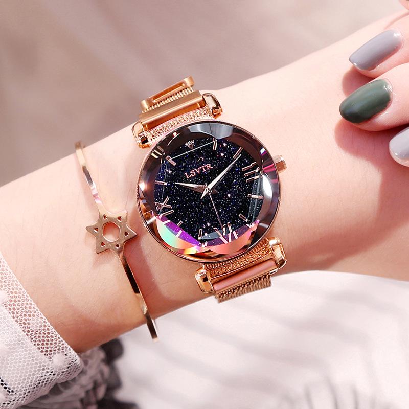 Buy Fashion Women Casual Starry Sky Lady Wristwatch Buckle Luxury ...